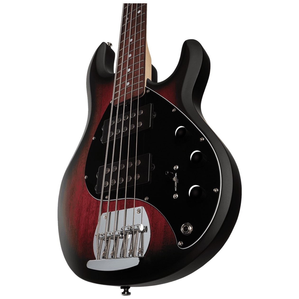 Sterling by Music Man - Stingray 5 HH Bas Ruby Red Burst Satin ...